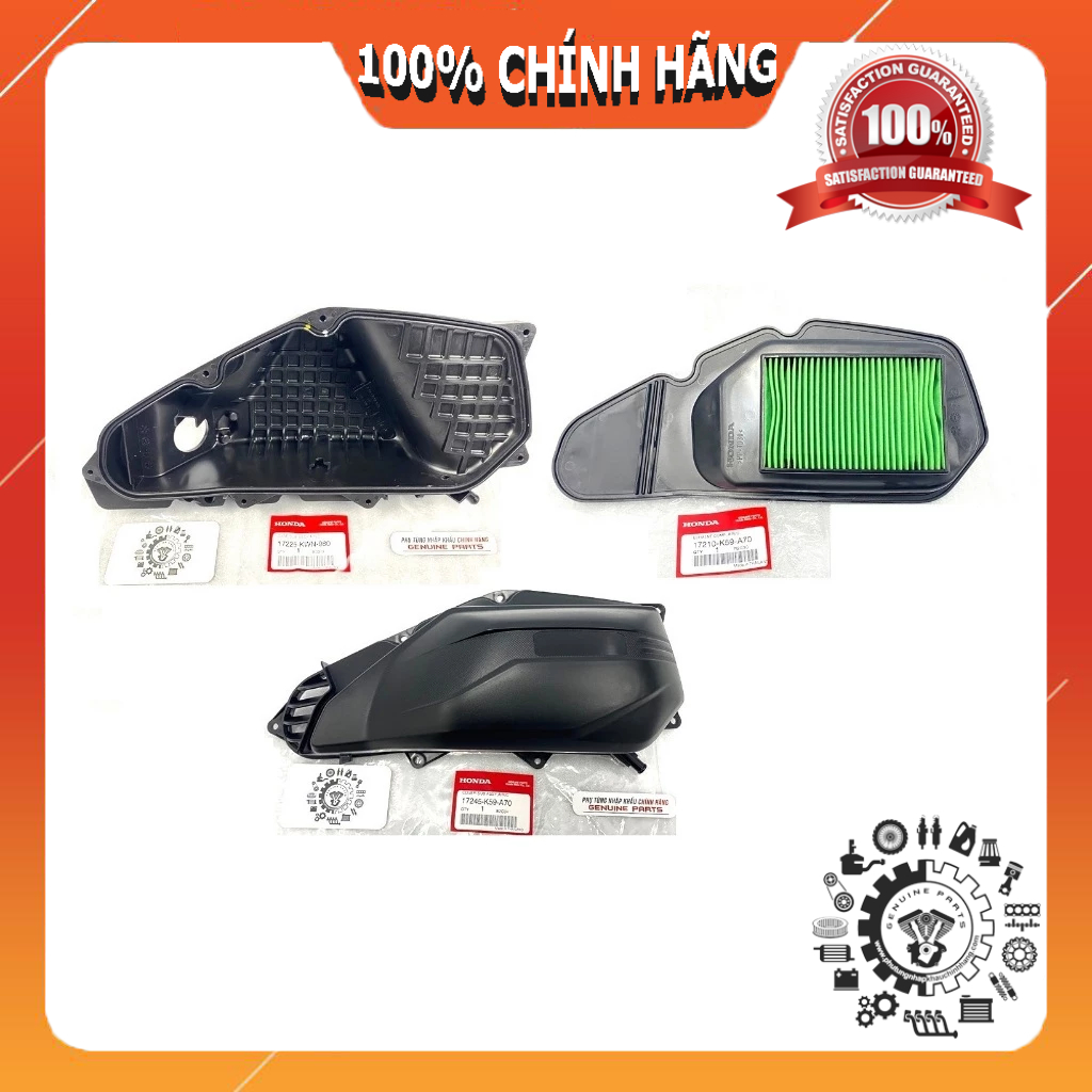 Bộ hộp lọc gió Vario Click 150cc 2018 - 2023 (3 Món) chính hãng Honda ...