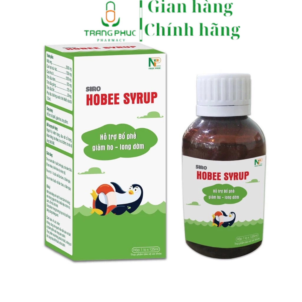Siro Ho Hobee Syrup Chai 125 ml - Hỗ Trợ Bố Phế, Giảm Ho, Long Đờm ...
