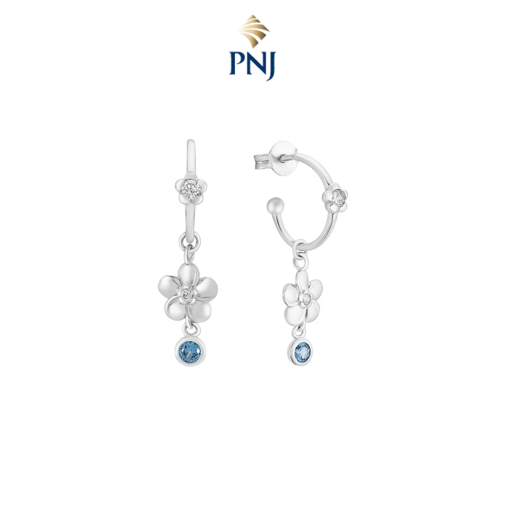 Bông tai Bạc Đính đá Sythentic PNJSilver ZTXMW000028 | Shopee Việt Nam
