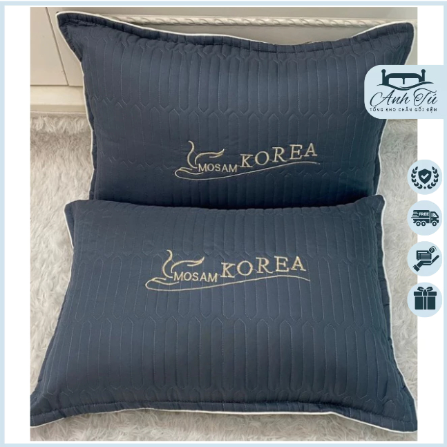 Vỏ Gối Cotton Cao Cấp Áo Gối Đường Thêu Tinh Tế, Bo Viên Chắc Chắn ...