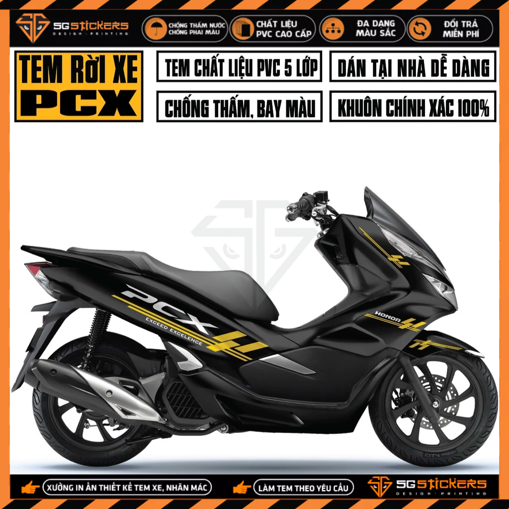 Tem Rời Xe Dán PCX 2014 - 2020 Mẫu Exceed Excellence | PCX-13 | Decal ...