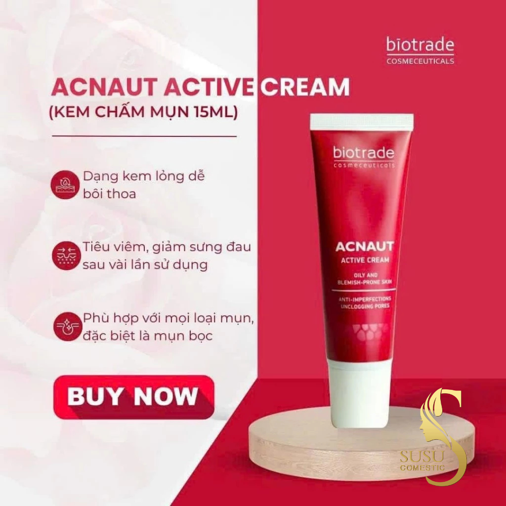 Kem mụn Biotrade Active cream chấm mụn hỗ trợ giảm mụn, mờ thâm ...