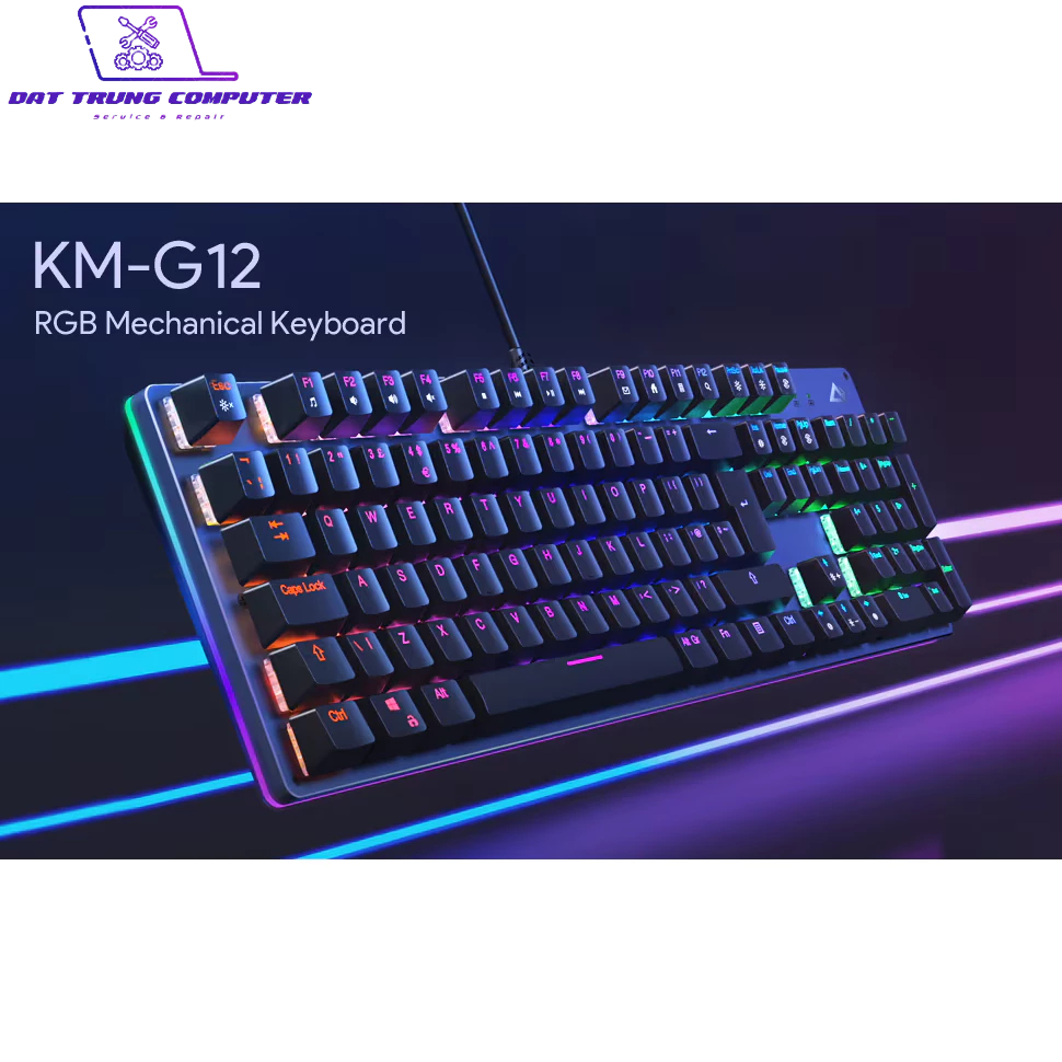[CHÍNH HÃNG] Bàn phím cơ Gamming Aukey KM-G12 Led RGB | Shopee Việt Nam