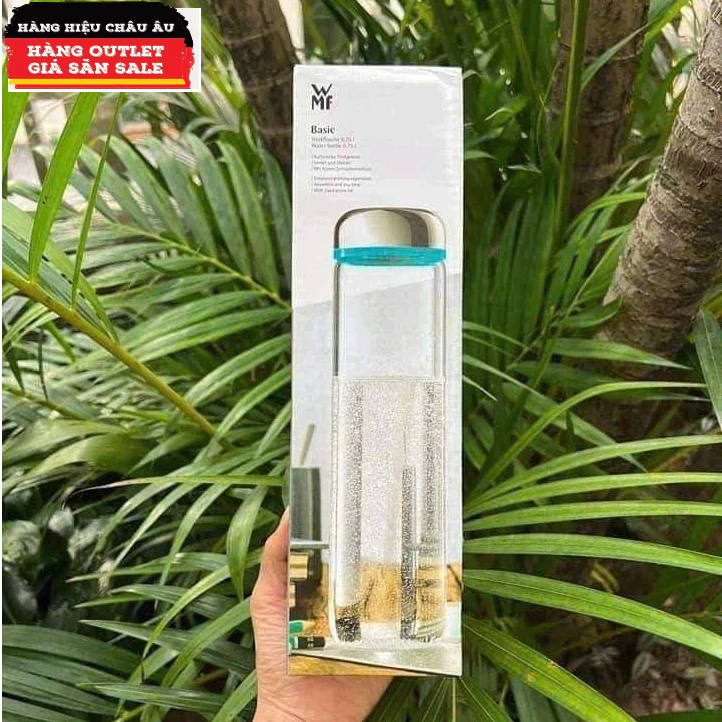 Bình Thủy Tinh WMF Water Bottle 750ml Nắp Inox 18/10 Màu Bạc Đựng Sữa ...