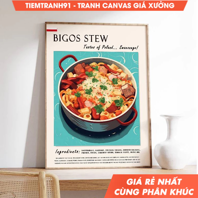 Tranh treo tường, Bigos Stew Polish Food Poster, Polish Food, Eastern ...