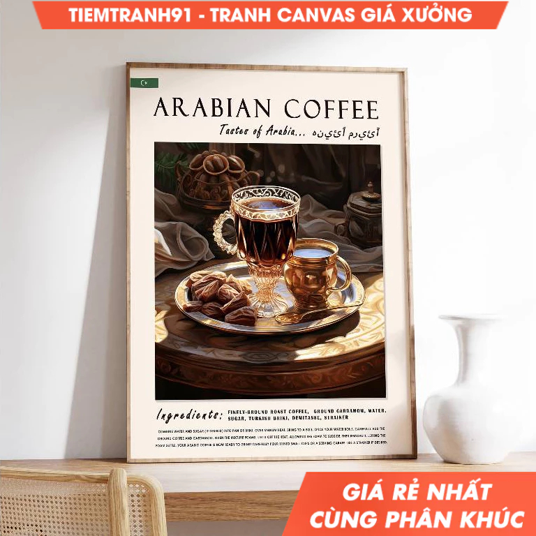 Tranh treo tường, Arabian Coffee Poster, Food and Drink Art, Kitchen ...