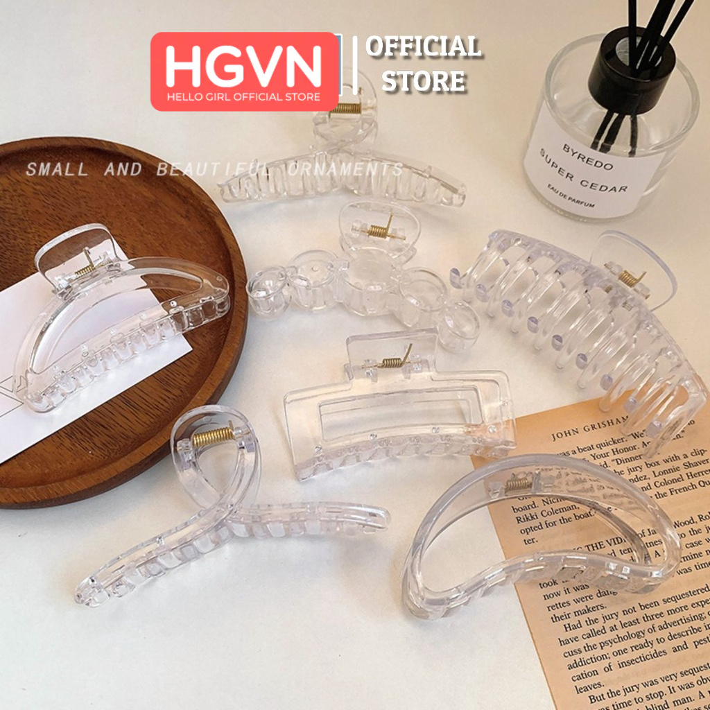 Kẹp Tóc Nhựa Trong Suốt HGVN Phong Cách Hàn Quốc Cho Nữ | Shopee Việt Nam