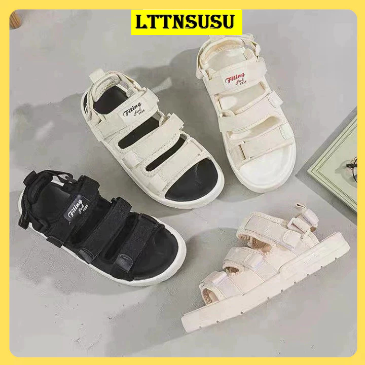 Sandal Nữ Đi Học Unisex Nam Nữ Đế Êm 3 Quai Fitting C49 ( form rộng ...