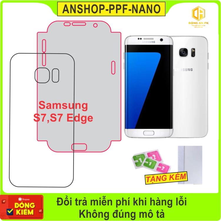 Miếng dán PPF Samsung S7-S7 Edge dán màn hình - dán lưng | Shopee Việt Nam