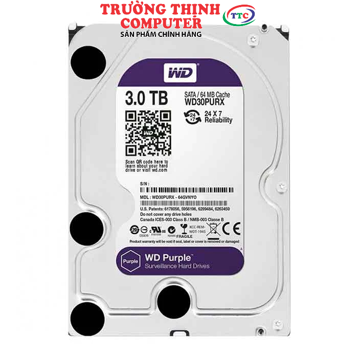 Ổ cứng HDD WD Purple 3TB WD30PURZ | Shopee Việt Nam