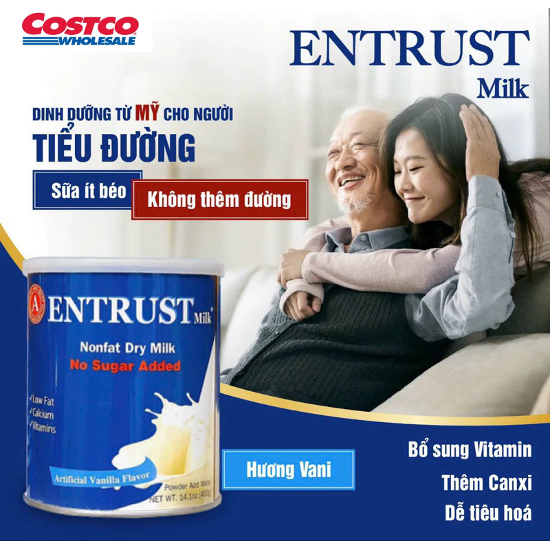 Sữa Bột Entrust Milk 400g Dành Cho Người Tiểu Đường | Shopee Việt Nam