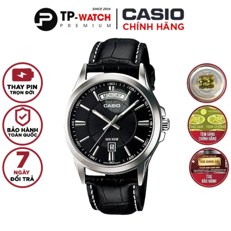 Đồng Hồ Nam Dây Da Casio Standard MTP-1381L-1A Chính Hãng MTP-1381L-1AVDF | Shopee Việt Nam