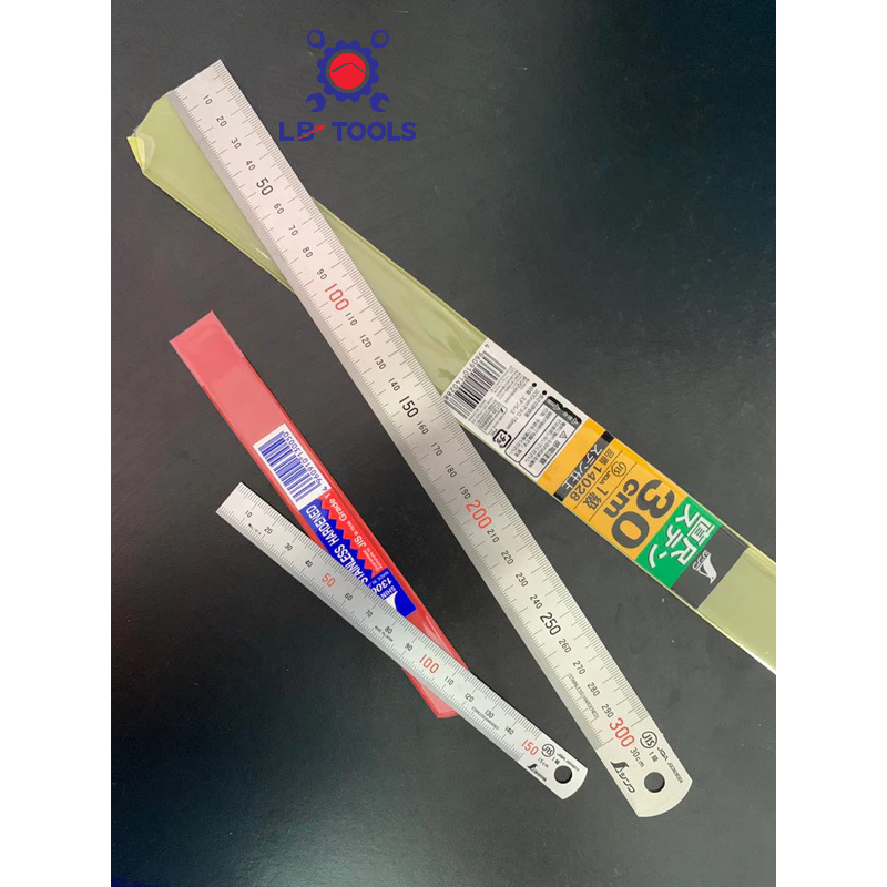 Thước lá Shinwa Nhật 150mm và 300mm 13005, 14028 - Thước INOX mạ nhũ bạc MADE IN JAPAN | Shopee ...