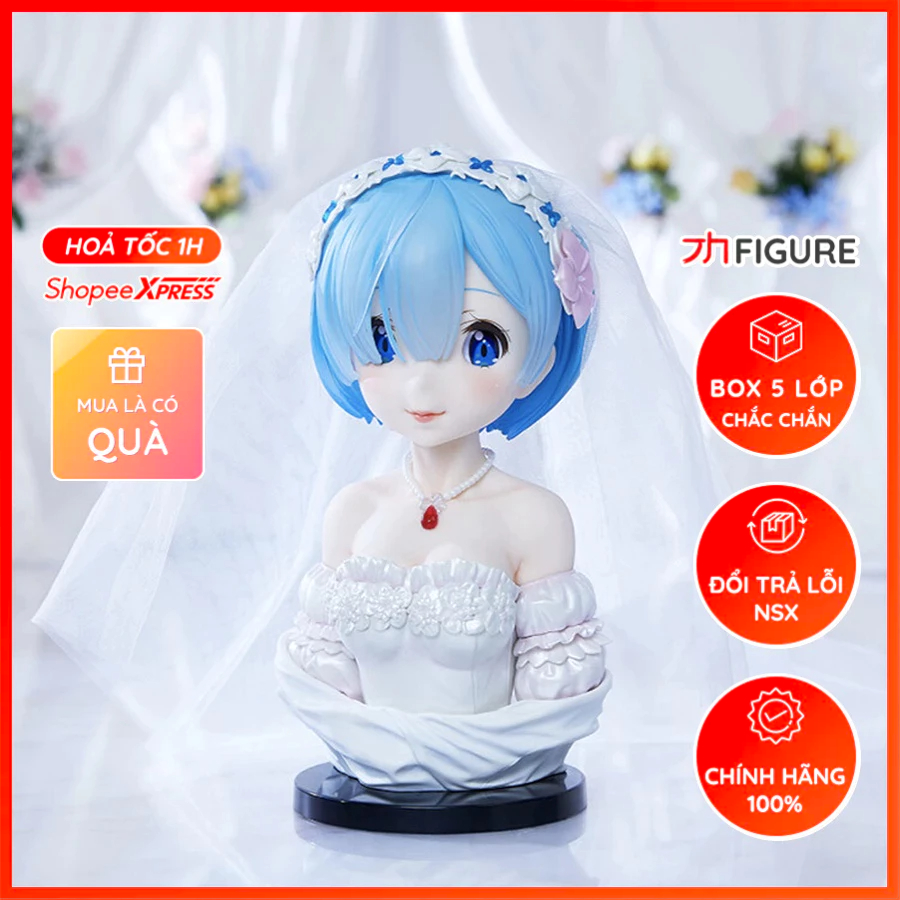 Mô Hình Rem, Re:Zero, ArtScale, Bust, Ichiban Kuji Giải A, Wedding Ver ...