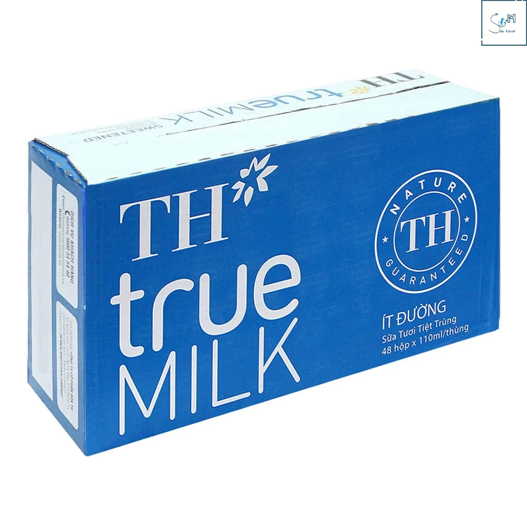 Thùng 48 hộp sữa tươi tiệt trùng ít đường TH true MILK (110ml/180ml ...