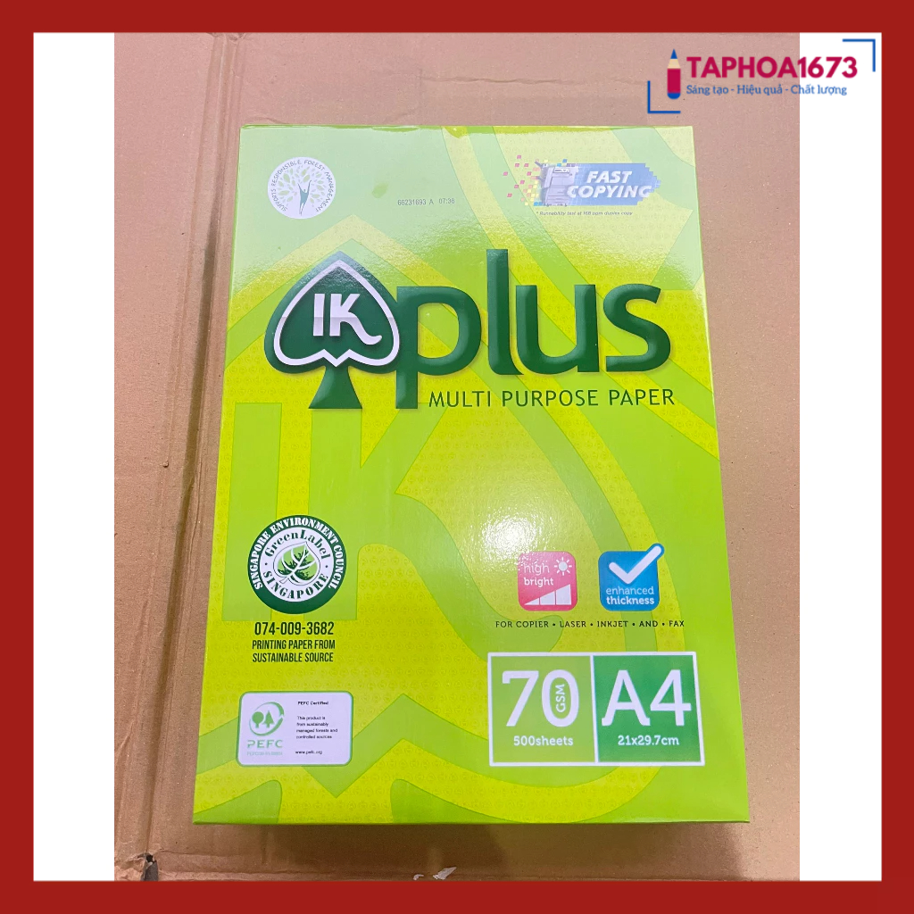 Giấy In A4 PLUS 70 GSM 500 Tờ | Shopee Việt Nam
