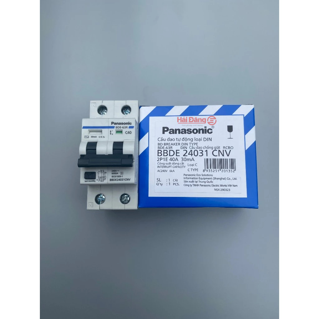 CB chống giật Panasonic RCBO 16A, 20A, 25A, 32A, 40A, 50A, 63A - Aptomat chống giật & bảo vệ quá ...