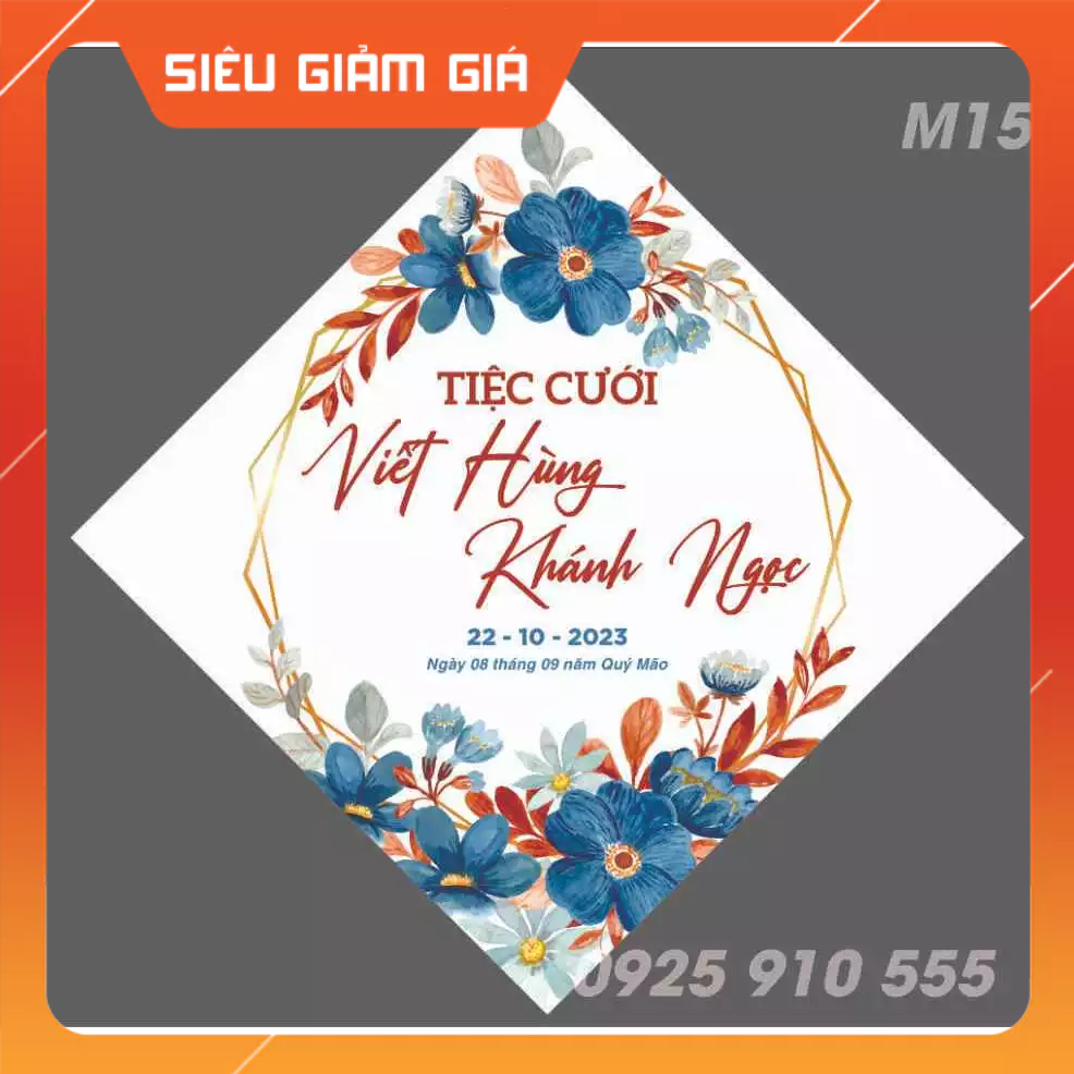 Bảng Tên Đám Cưới, Lễ Vu Quy, Đính Hôn Treo Backdrop (MS 01-14), Bảng ...