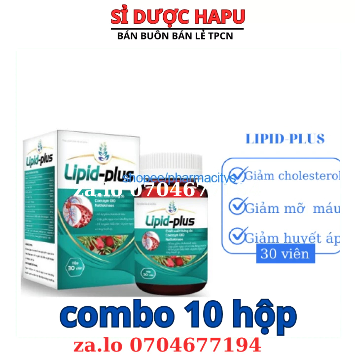 Viên uống Lipid Plus hỗ trợ giảm Cholesterol mỡ trong máu, cao huyết áp ...