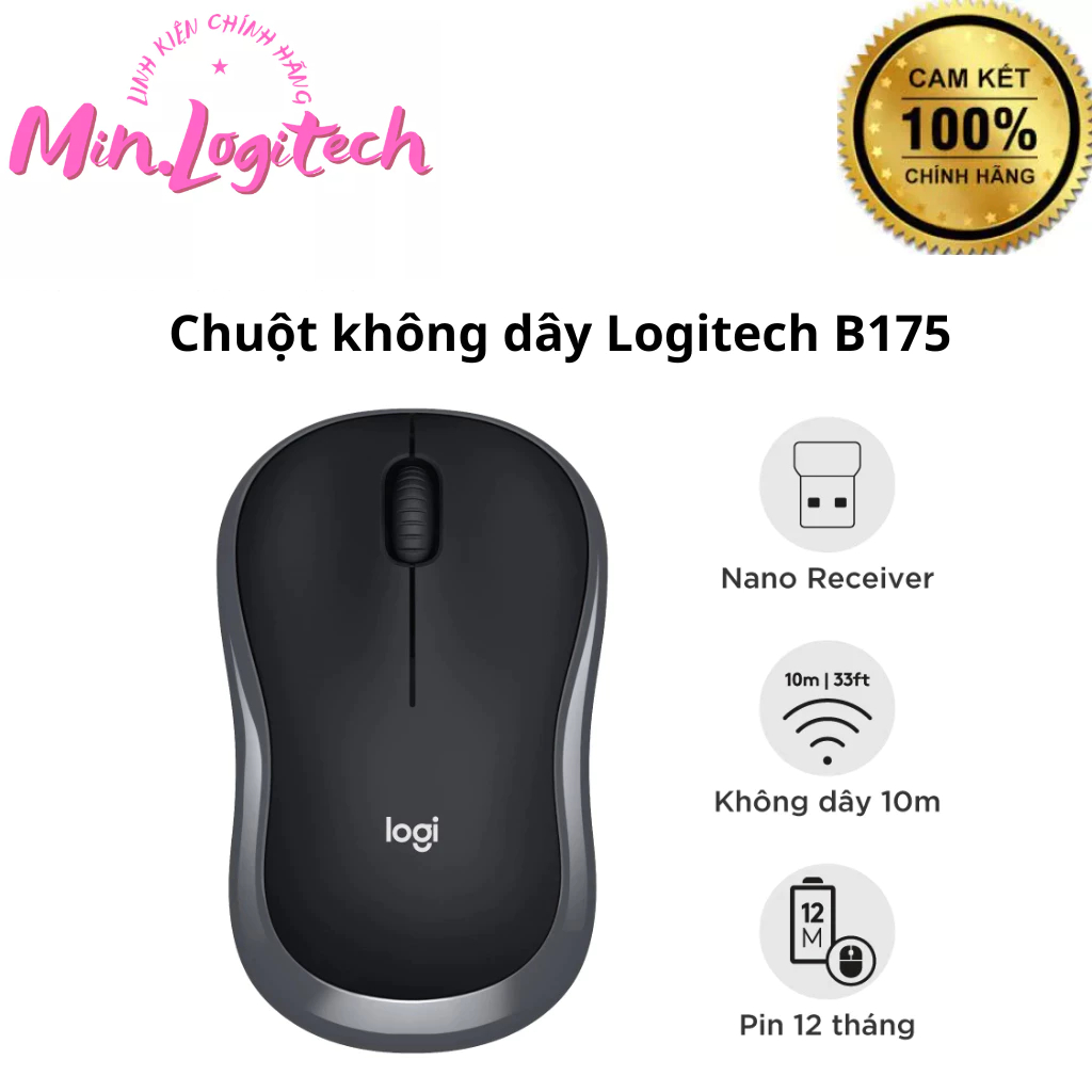 Chuột không dây Logitech B175 - Sản Phẩm Chính Hãng | Shopee Việt Nam