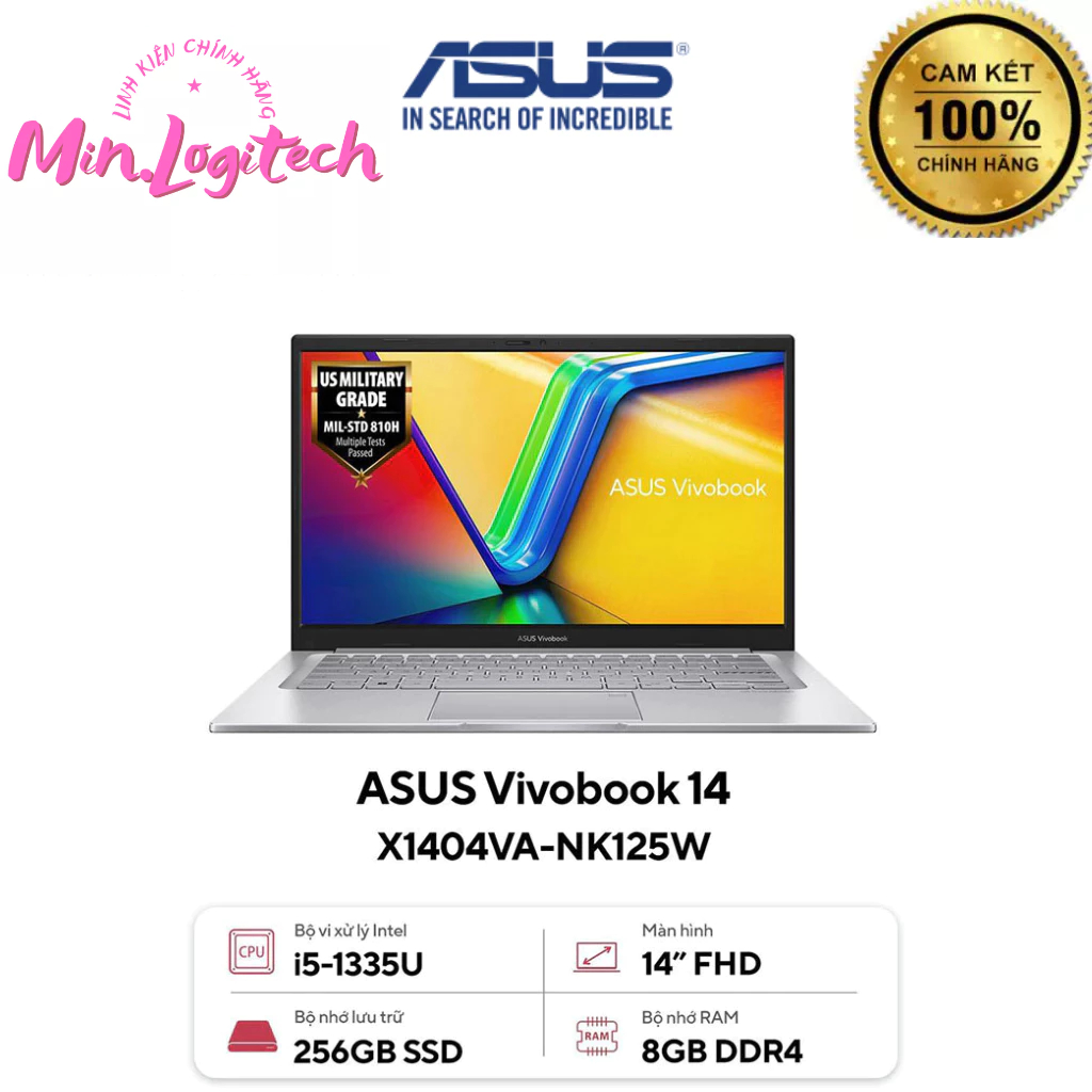 LAPTOP ASUS VIVOBOOK 14 X1404VA-NK125W (i5-1335U | 8GB | 256GB | 14 ...