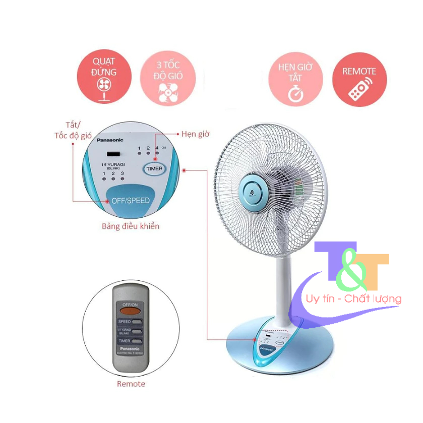 Quạt đứng Panasonic F-307KHB ( Màu Xanh ) | Shopee Việt Nam