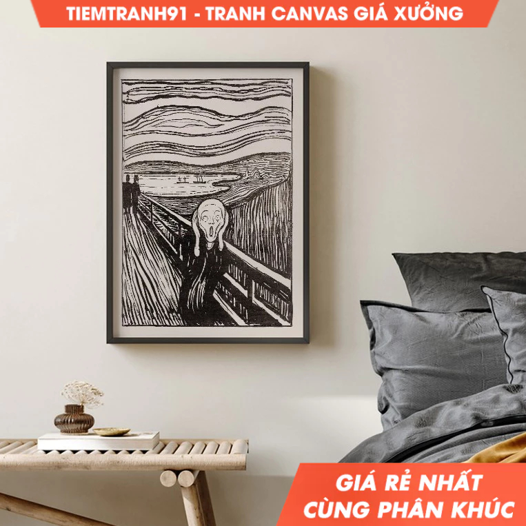 Tranh treo tường, The Scream Poster by Edvard Munch 1893, Munch Art ...