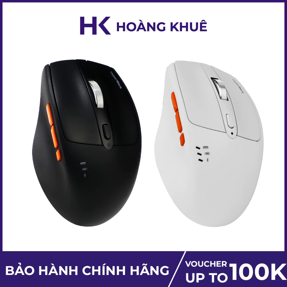 Chuột HyperWork Silentium không dây kết nối Bluetooth/Receiver thiết kế ...