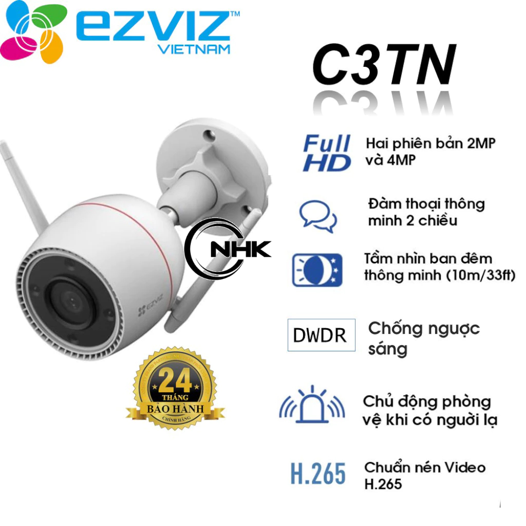 camera WIFI không dây ngoài trời EZVIZ H3 3K 5M H3C 2MP H3C 2K 3M -Hàng chính hãng bảo hành 2 ...