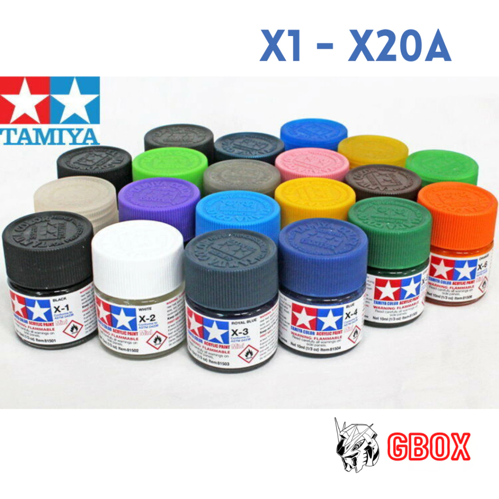 Sơn Acrylic X1 - X20A Tamiya Gốc nước 10ml Color Paint Mô hình Gundam ...