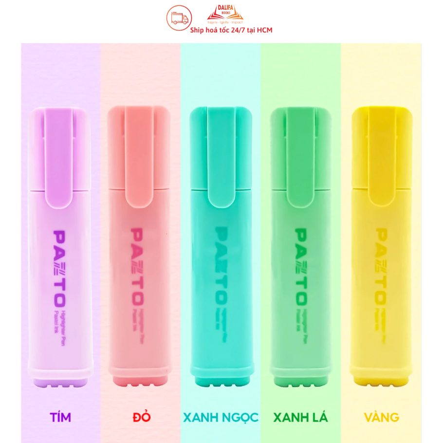 Bút Highlight Bút Nhớ Dòng, Đánh Dấu, dạ quang màu Pastel Thiên Long ...