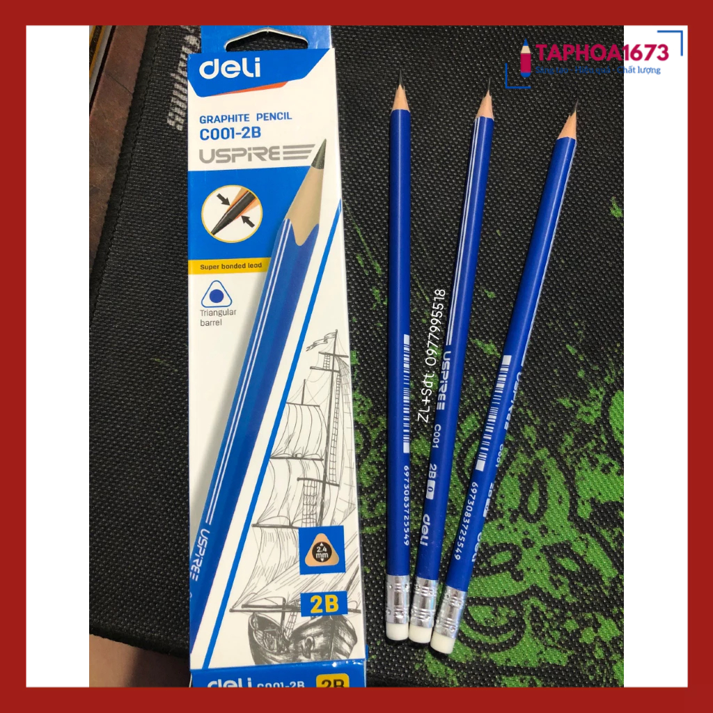 Bút Chì Gỗ Deli C001-2B Đẹp (Hộp 12 Chiếc) | Shopee Việt Nam