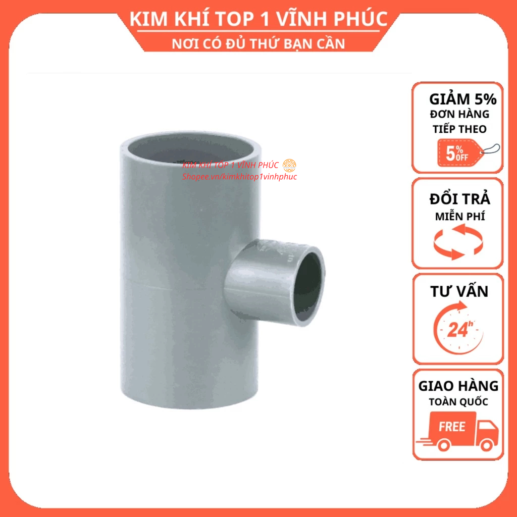TÊ THU 27/ BA CHẠC 90 ĐỘ CHUYỂN BẬC SIZE 27- 21 MM- PVC NHỰA TIỀN PHONG ...