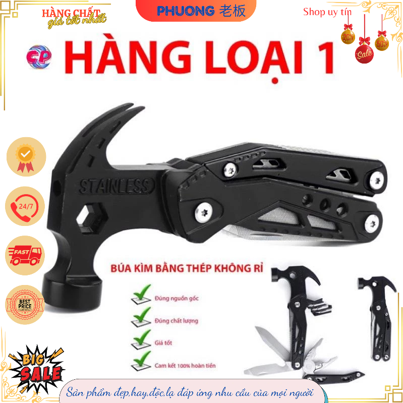 [Hàng loại 1] búa Kìm, đa năng, búa kìm đa năng gấp gọn 14 in 1 ocp ...