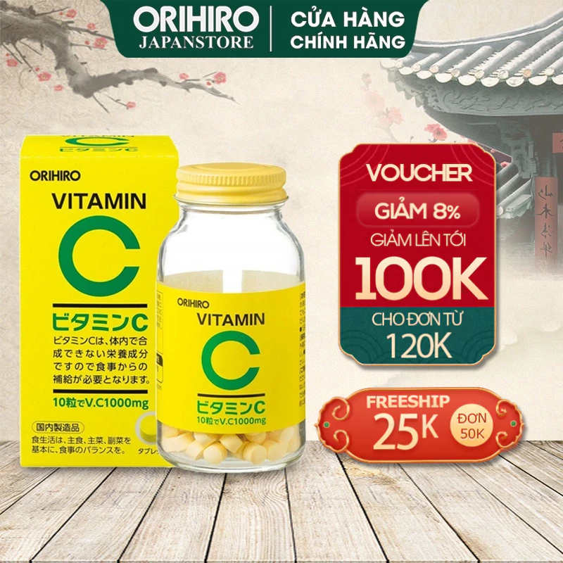 Viên uống Vitamin C Orihiro 300 viên | Shopee Việt Nam