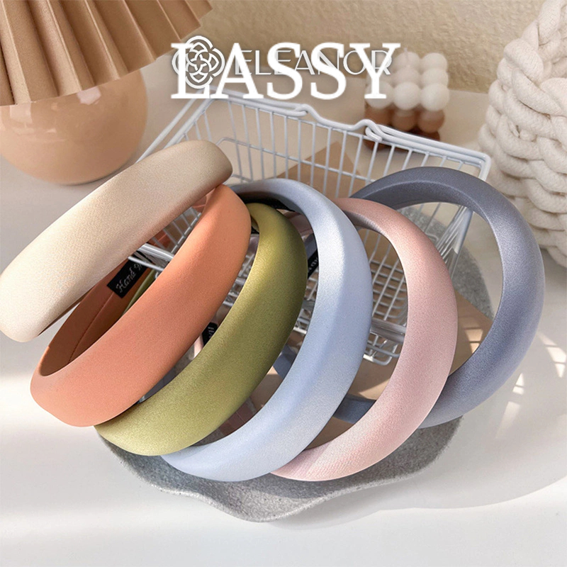 Băng đô cài tóc LỤA SATIN bờm tóc xốp màu pastel Lưu Diệ.c Phi ôm hoa ...