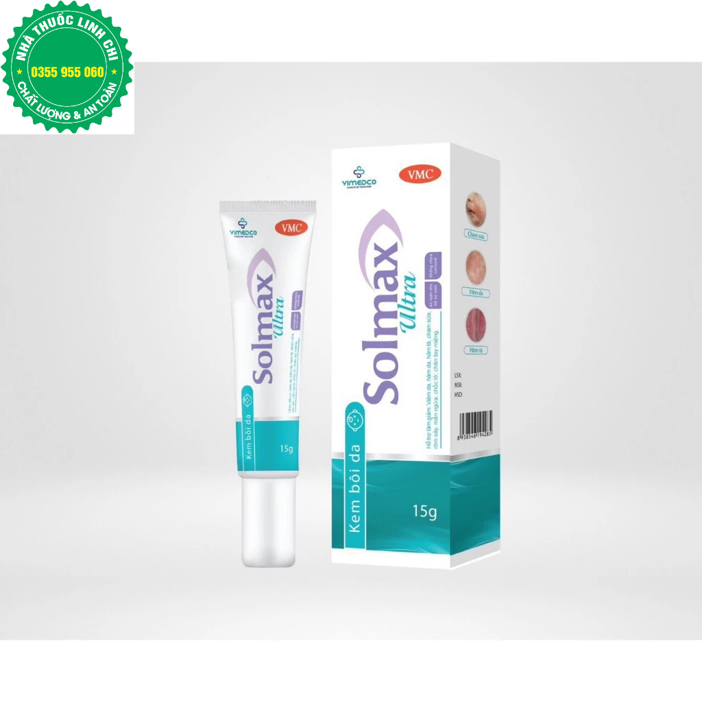 Kem bôi da Solmax ultra hăm da, tràm sữa, hăm tã, rôm sảy, mẩn ngứa ...
