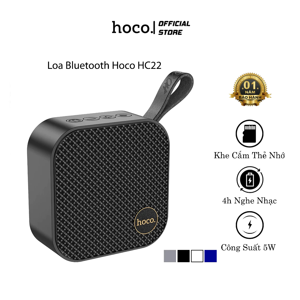 Loa bluetooth Hoco HC22, loa nghe nhạc mini để bàn hỗ trợ khe cắm thẻ nhớ, usb, âm thanh vòm 3D ...