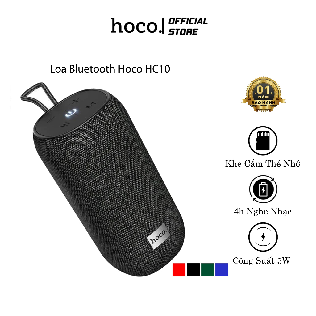 Loa Bluetooth Mini Hoco HC10, Hỗ Trợ Khe Cắm Thẻ Nhớ, USB, Âm Thanh ...