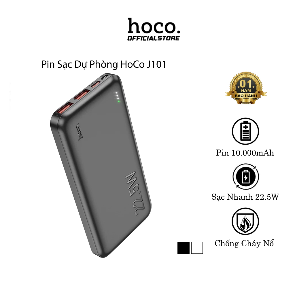 Pin Sạc Dự Phòng Hoco J101, Dung Lượng 10000mAh, Hỗ Trợ Sạc Nhanh 22.5W ...