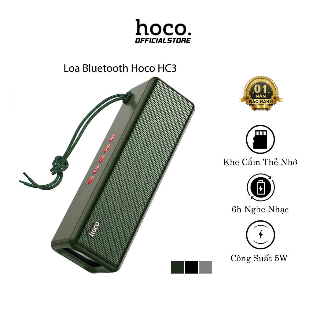 Loa Bluetooth Hoco HC3, Hỗ Trợ Khe Cắm Thẻ Nhớ, USB, Loa Di Động Thể ...