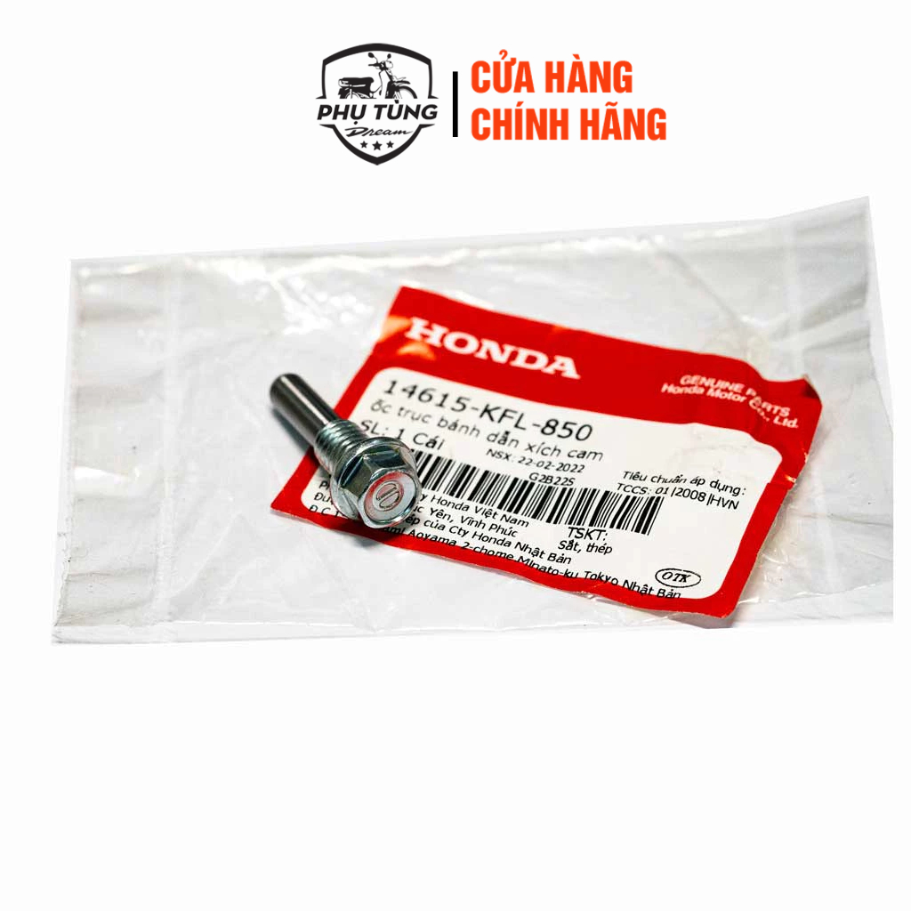 Ốc trục bánh dẫn xích cam Honda Việt Nam (14615KFL850) ( Dùng cho dream ...