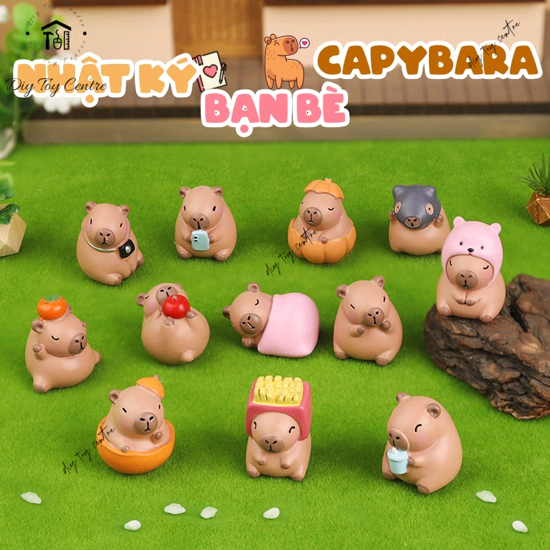 Sưu tầm quà tặng mô hình blind box hộp mù blind bag capybara mini dễ ...