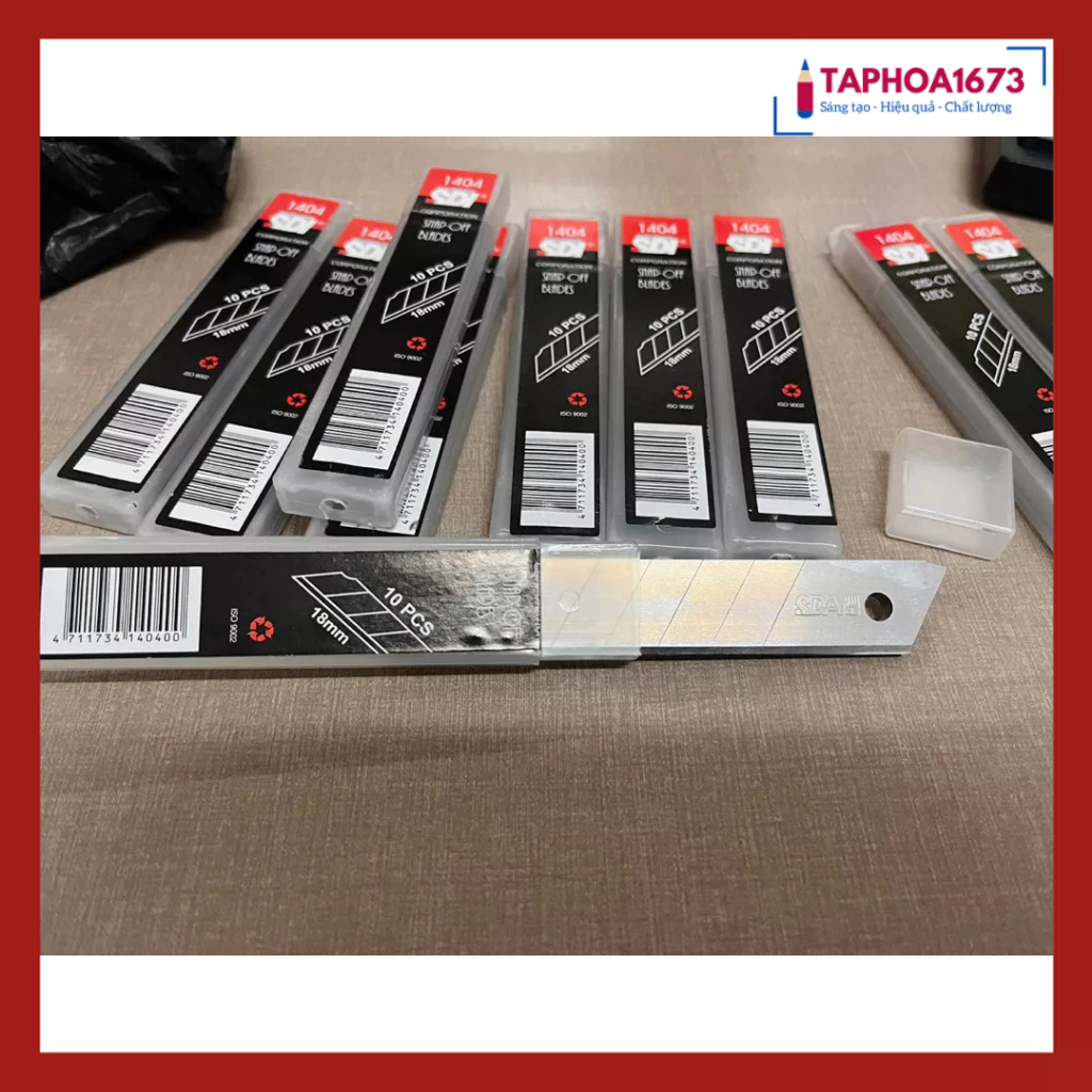 Lưỡi Dao Dọc Giấy SDI 18mm Size To Sắc Và Bén (Hộp 100 Lưỡi) | Shopee Việt Nam