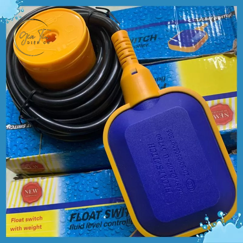Phao điện bơm nước tự động chống cạn chống tràn (phao bơm chìm) 4 Mét ...