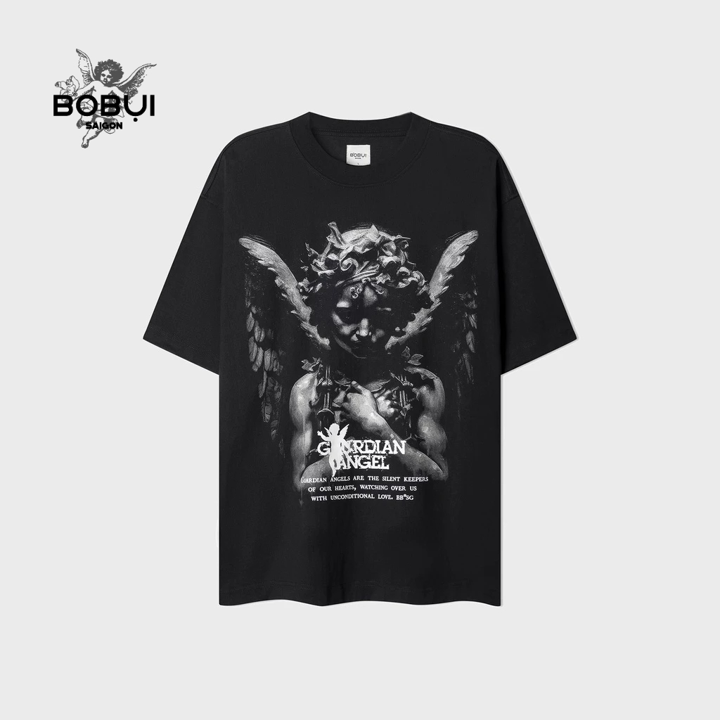 [Chính hãng] Áo thun BOBUI oversized *Guardian Angel | Shopee Việt Nam