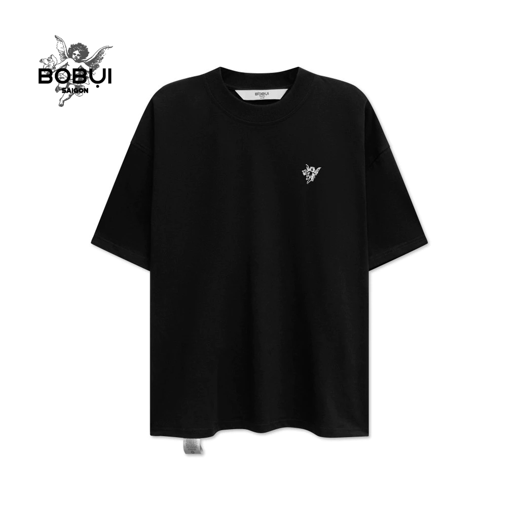 [Chính hãng - Chọn màu] Áo thun BOBUI Basic thêu logo Angel | Shopee ...