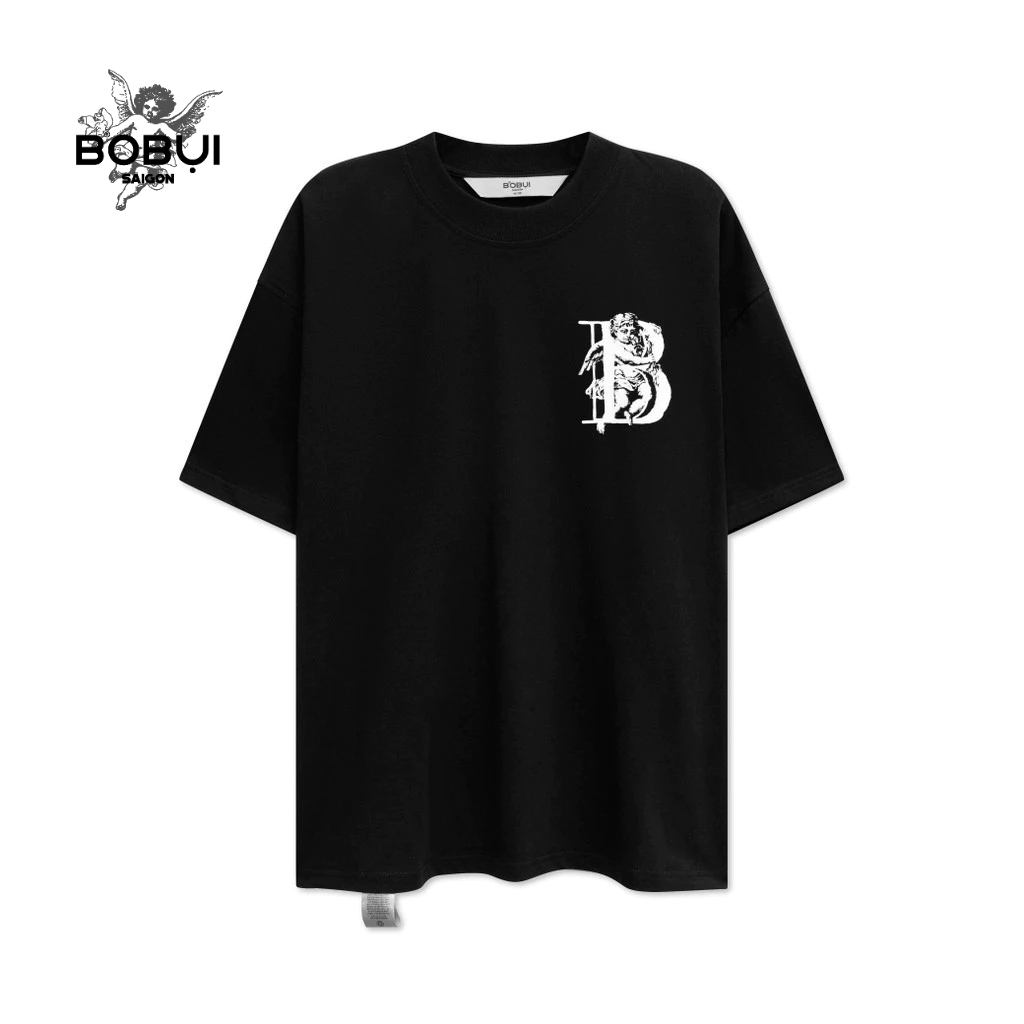 [Chính hãng] Áo thun BOBUI oversized icon ANGEL B | Shopee Việt Nam