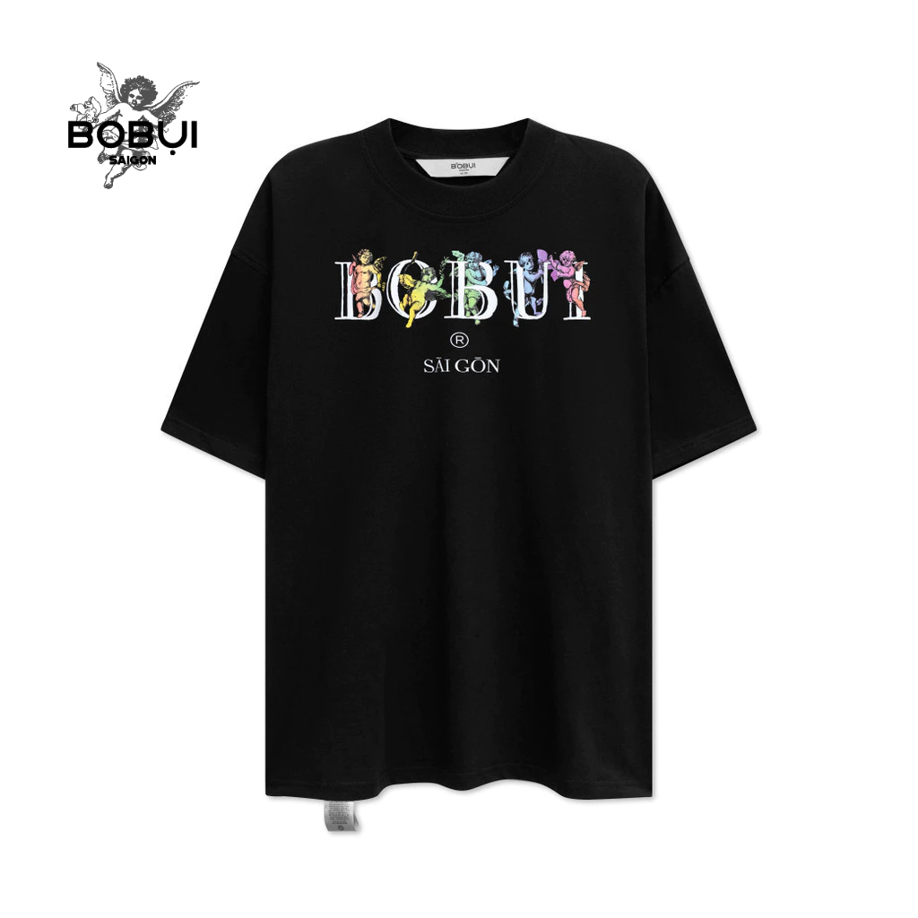 [Chính hãng - Chọn màu] Áo thun BOBUI oversized Rainbow (7colors) LOGO ...