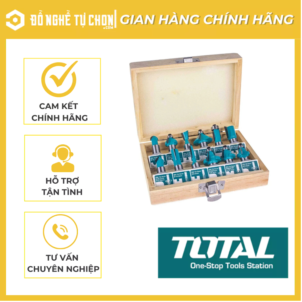 Mũi phay gỗ 6mm 8mm 12mm Total - TACSR2121 - CHÍNH HÃNG | Shopee Việt Nam